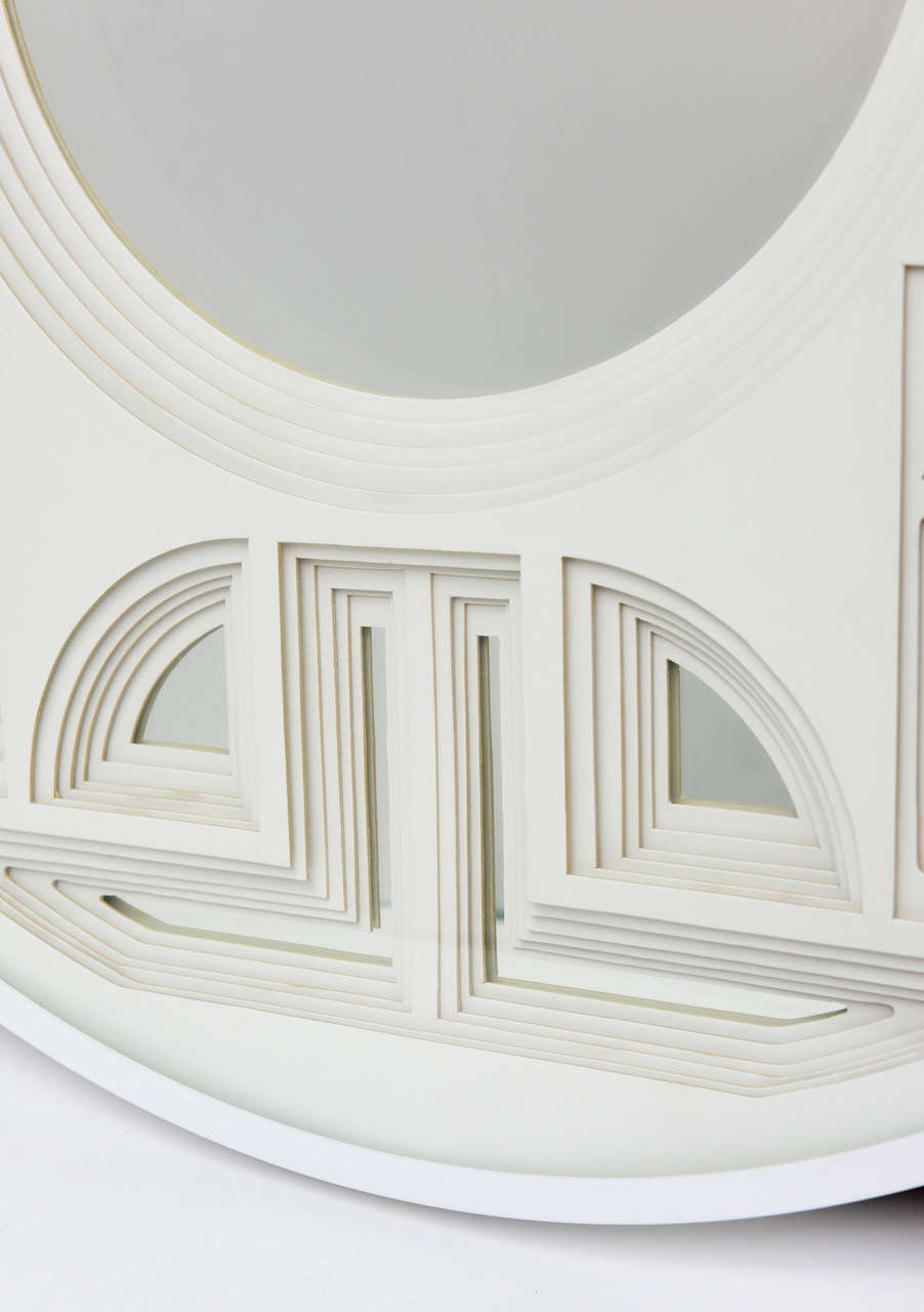Round Three-Dimensional Six Layer Paper Wall Sculpture Mirror by Greg ...