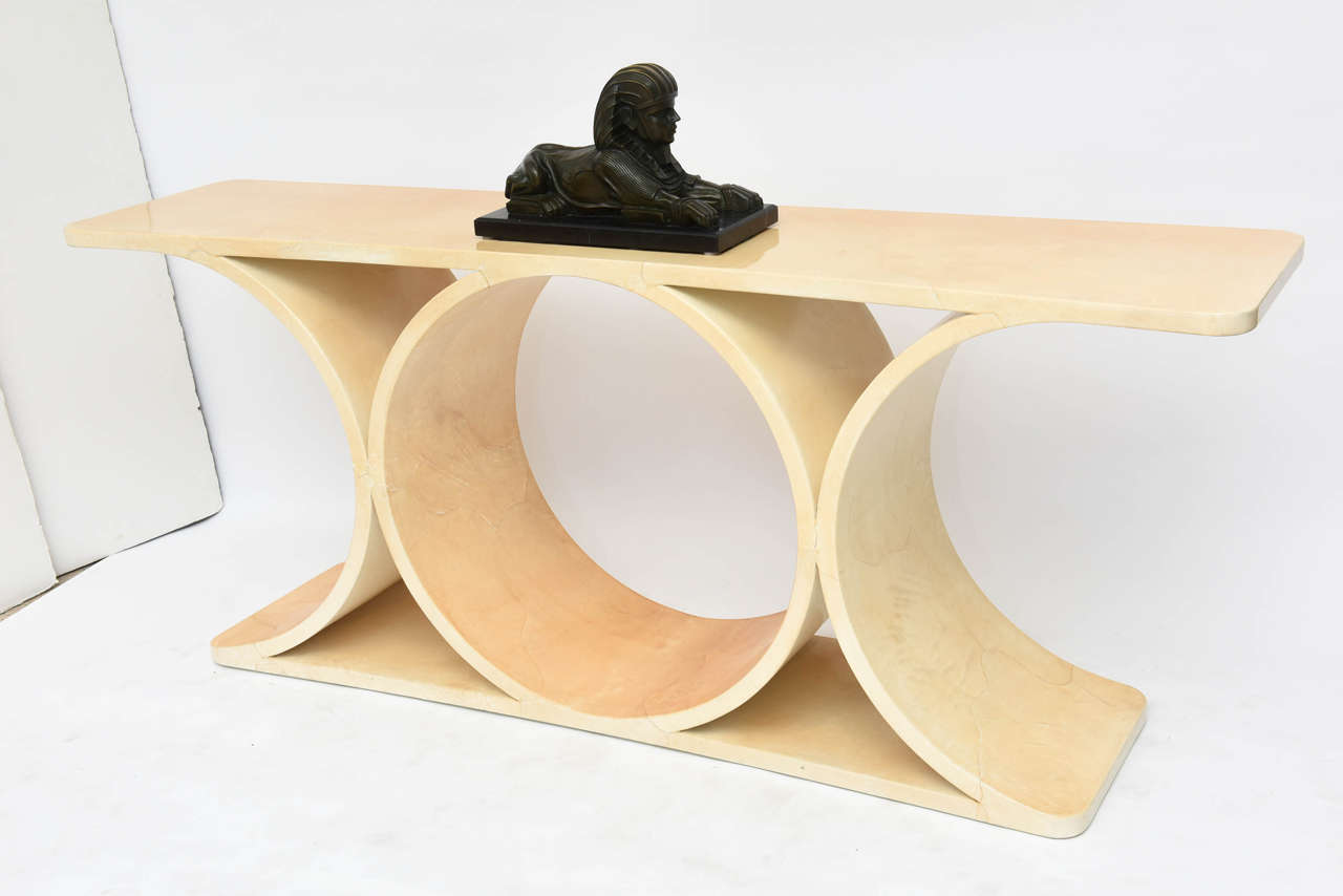 American Modern Goatskin "Jean Michel Frank" Console, Karl Springer at ...