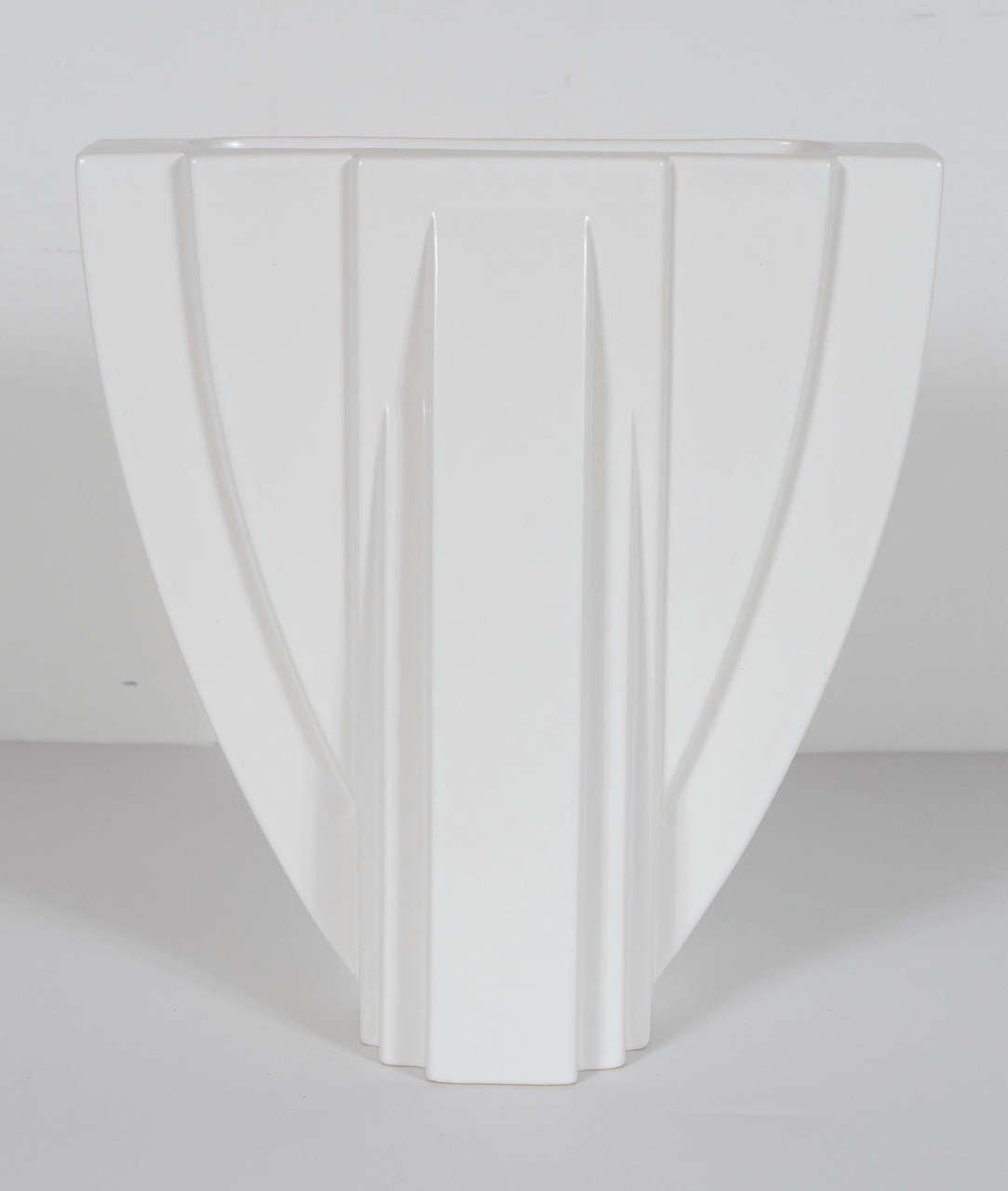 Art Deco Skyscraper Style Ceramic Vase by Claude Dumas at 1stDibs ...