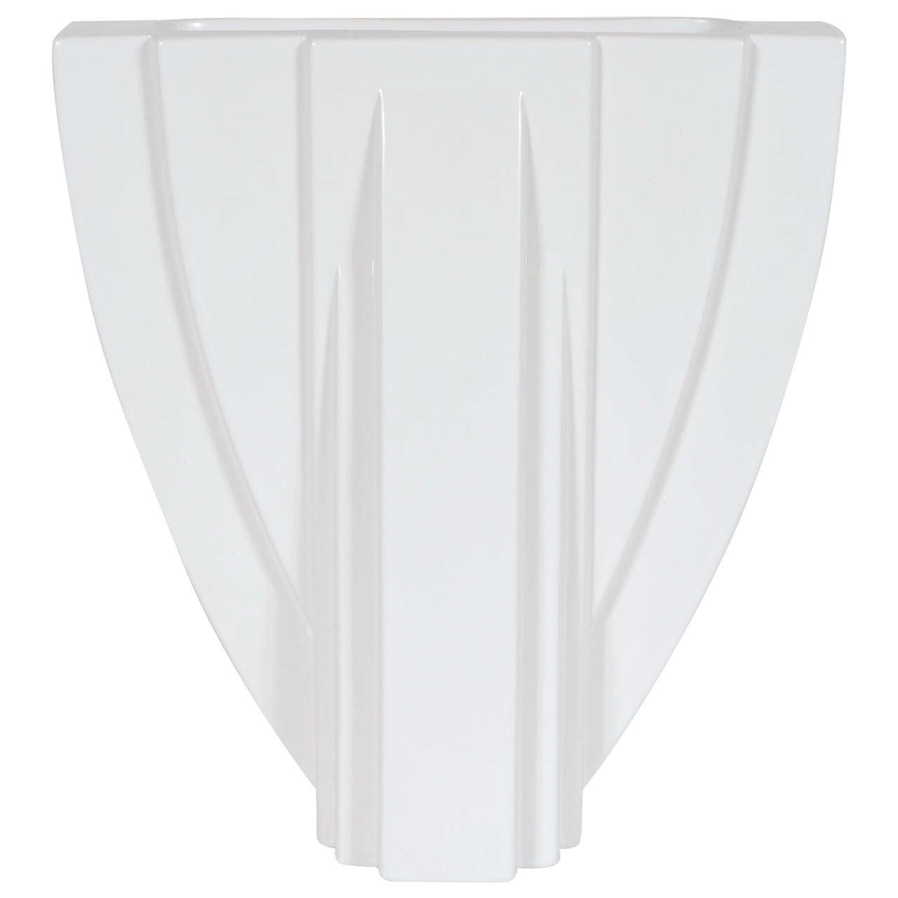 Art Deco Skyscraper Style Ceramic Vase by Claude Dumas at 1stDibs ...