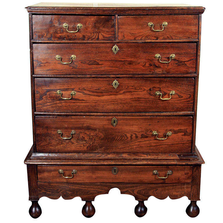 English Oak Chest on Chest For Sale at 1stDibs