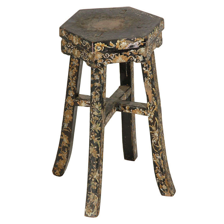 Chinese Wood Stool - 40 For Sale on 1stDibs