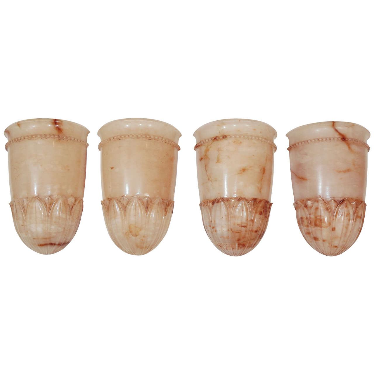 Round Alabaster Sconce For Sale at 1stDibs