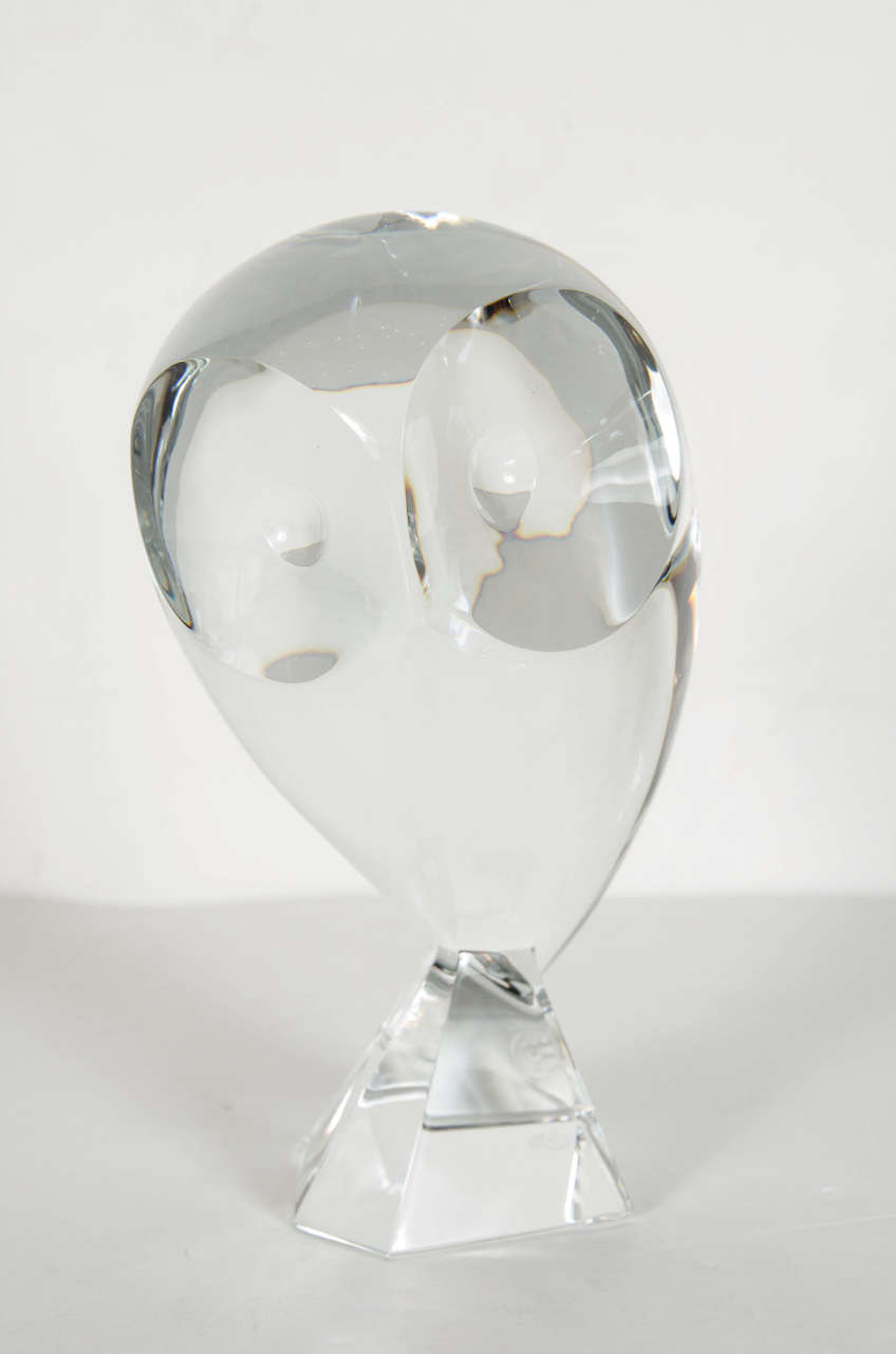 Modernist Baccarat Limited Edition Owl designed by Robert Rigot at ...