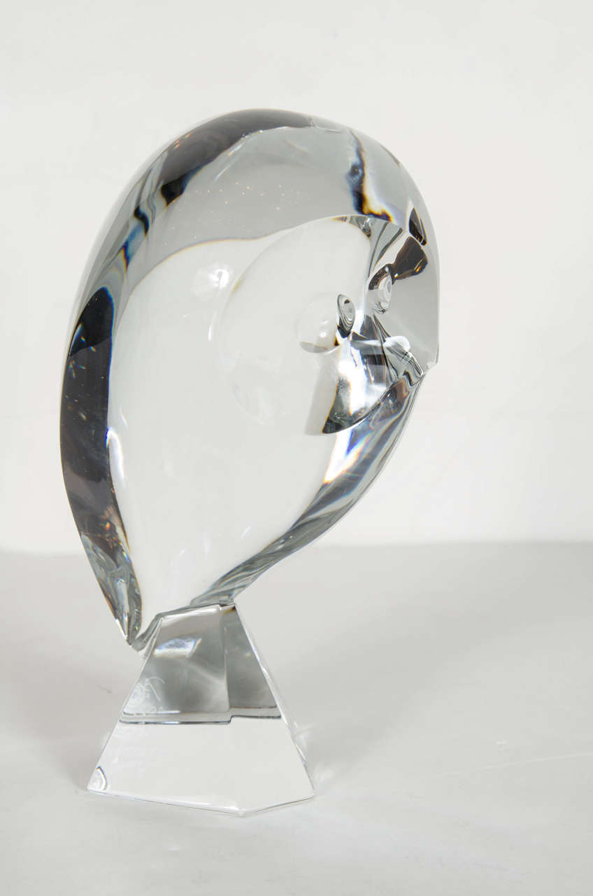 Modernist Baccarat Limited Edition Owl designed by Robert Rigot at ...