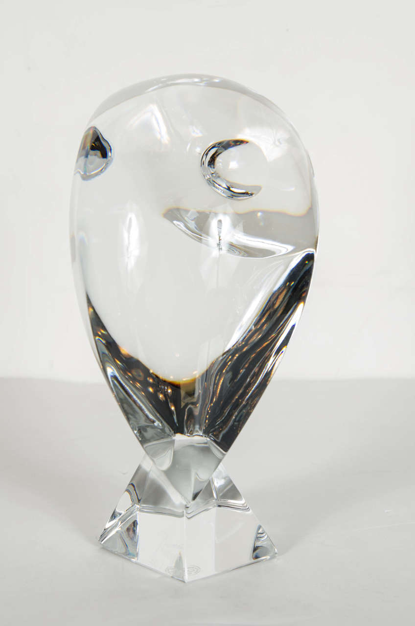 Modernist Baccarat Limited Edition Owl designed by Robert Rigot at ...