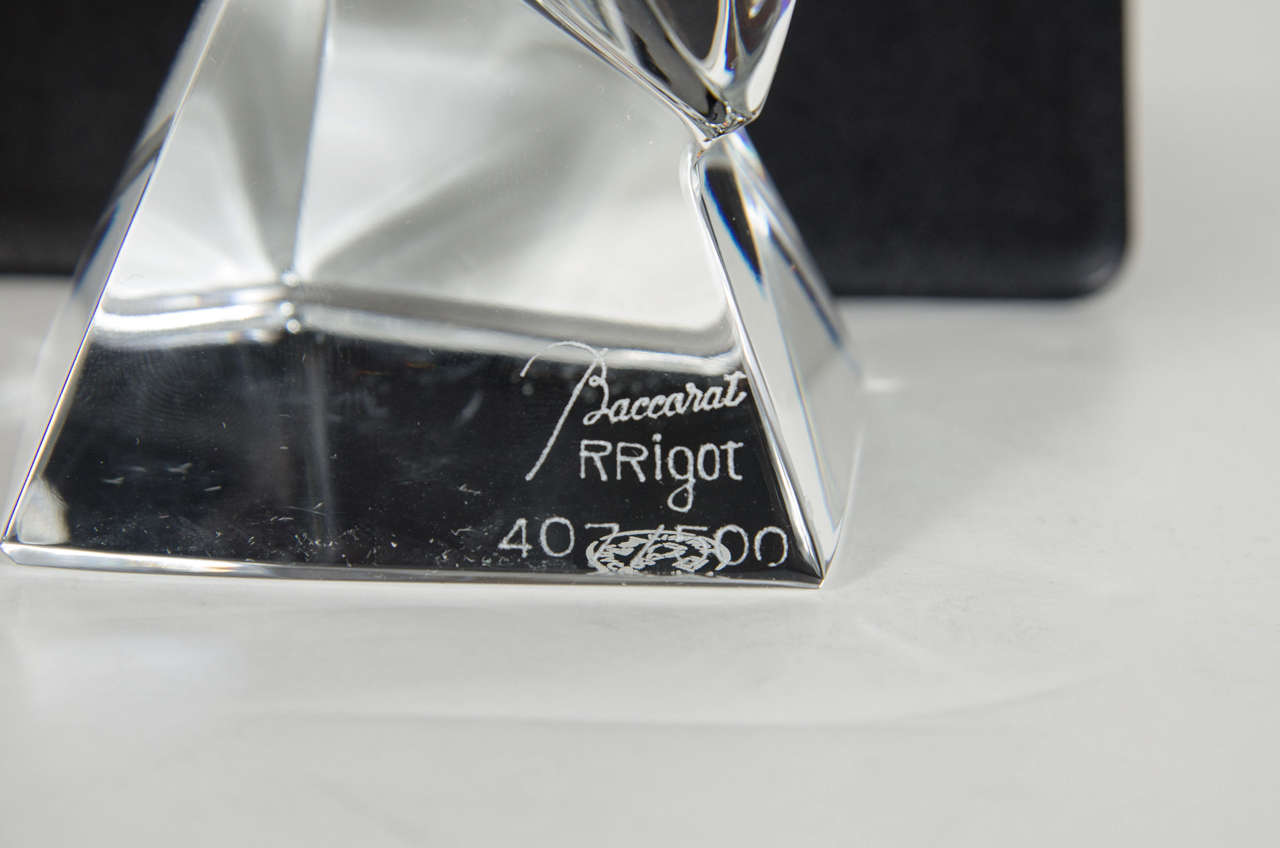 Modernist Baccarat Limited Edition Owl designed by Robert Rigot at ...