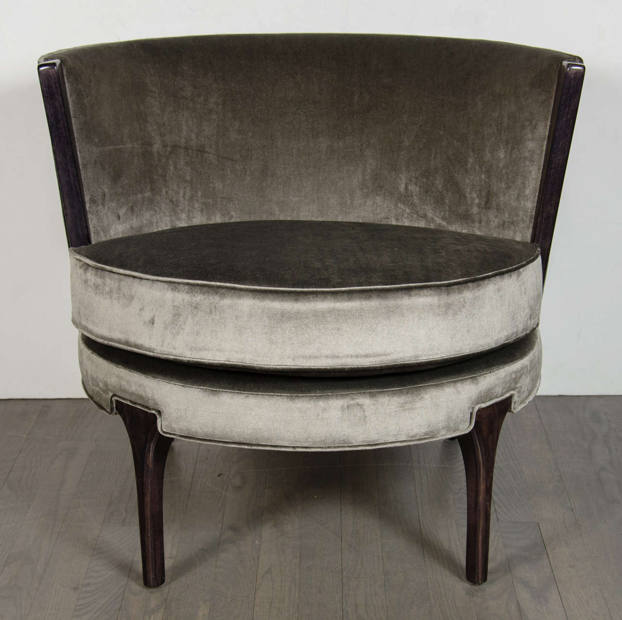 Sophisticated Mid-Century Modernist Barrel Back Occasional Chair at ...