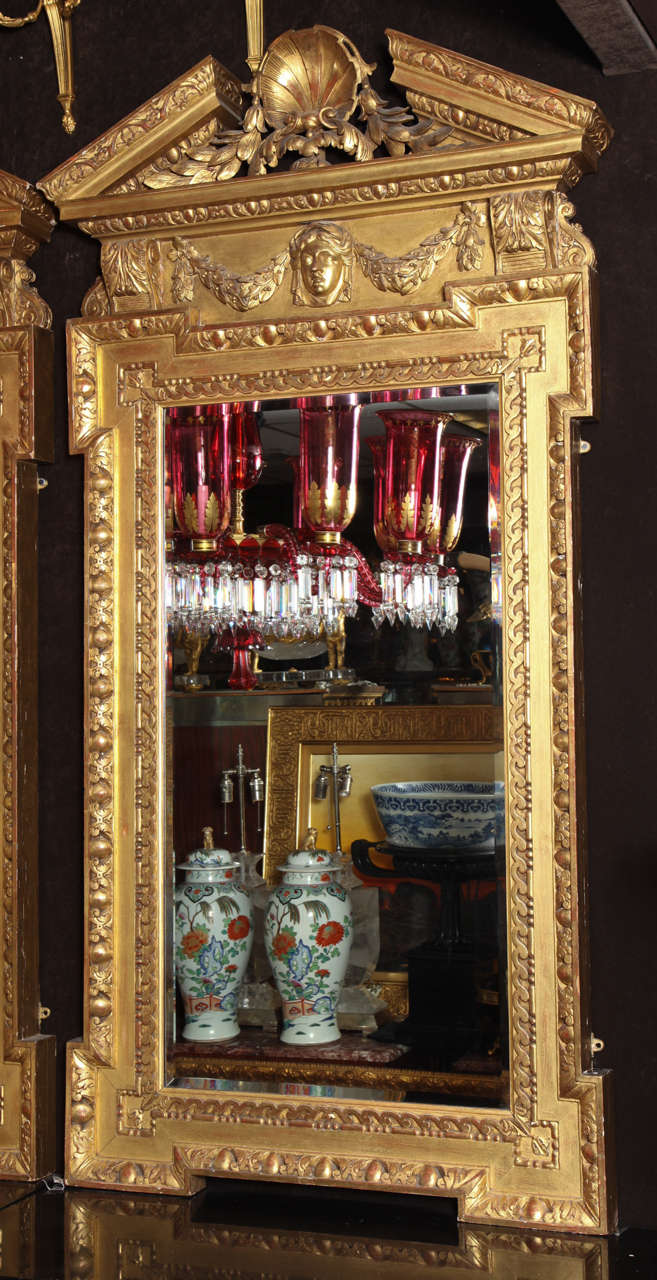 Pair of George II/Neoclassical Style English 19th Century Giltwood ...