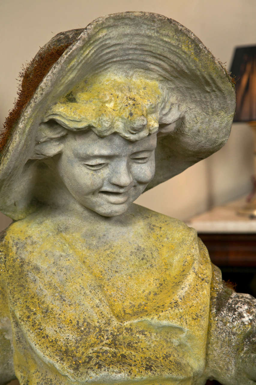 Stone Statue of a Boy For Sale at 1stdibs