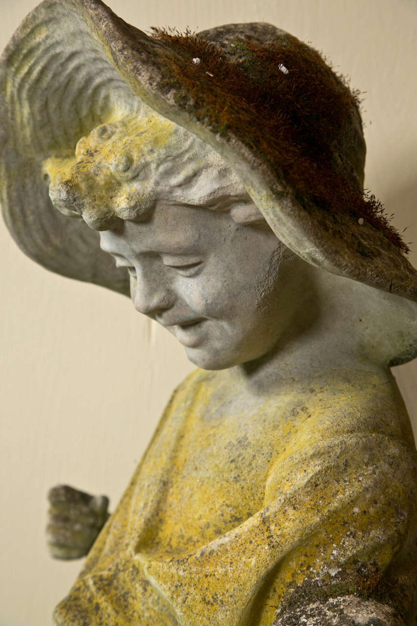 Stone Statue of a Boy For Sale at 1stdibs