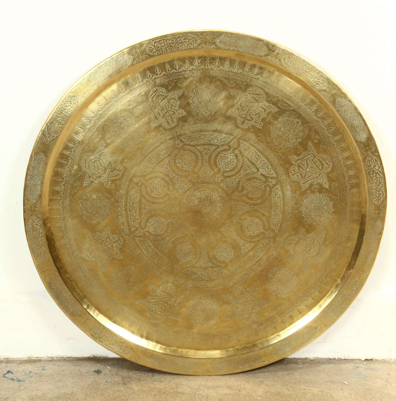 Antique Arabic Brass Tray Side Table at 1stDibs | arabic table, arab ...