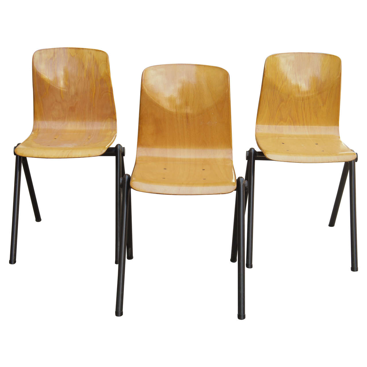 Bent Plywood Stacking Chairs, Netherlands at 1stDibs