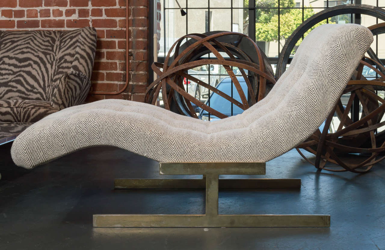 Sculptural Wave Chaise Lounge at 1stDibs