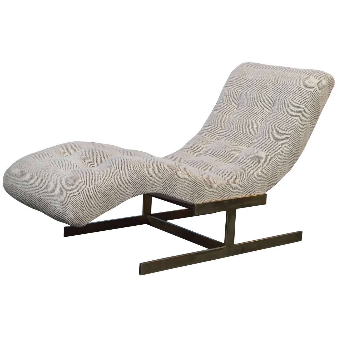 Sculptural Wave Chaise Lounge at 1stDibs