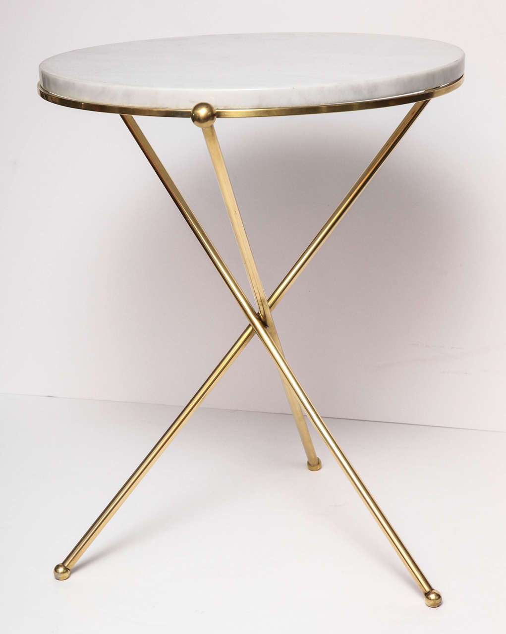 Tripod Brass and Marble Side Table at 1stDibs | brass marble side table ...