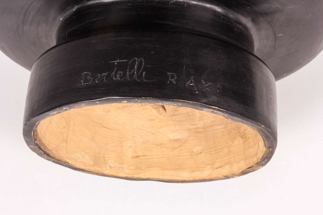 Signed "Profilo Continuo" Profile of Mussolini by Renato Bertelli at ...