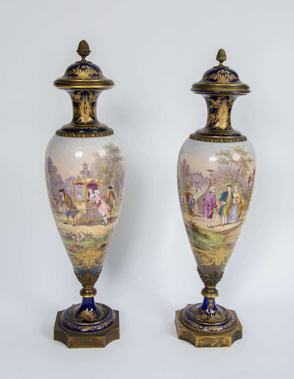 Pair of Antique Sèvres Vases For Sale at 1stDibs | sevres vases for ...