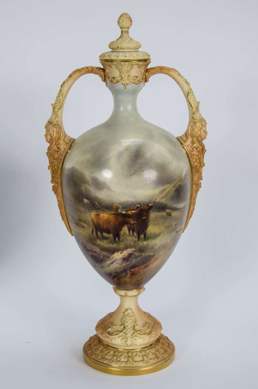 Pair of Worcester Vases by John Stinton at 1stDibs | stinton royal ...