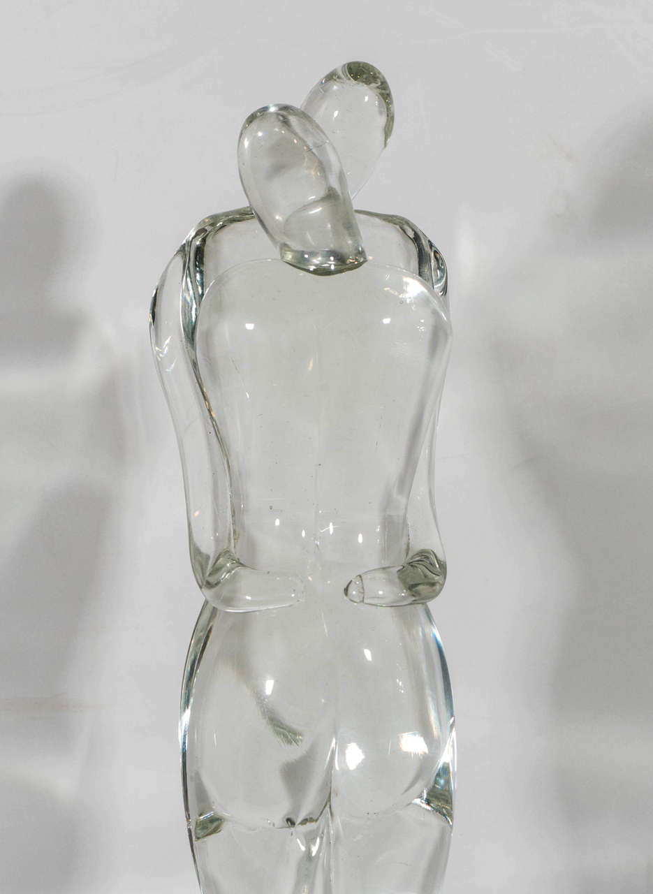 A Midcentury Murano Glass Sculpture of a Couple Embracing Inspired by ...