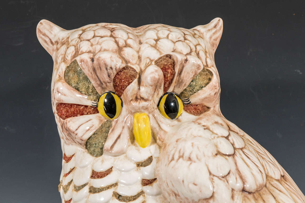A Midcentury Ceramic Owl Accent Lamp at 1stDibs | vintage ceramic owl ...