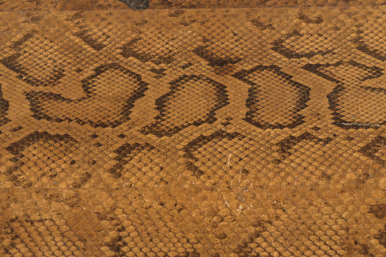 A Midcentury Snakeskin Game Table in the Style of Karl Springer at 1stDibs