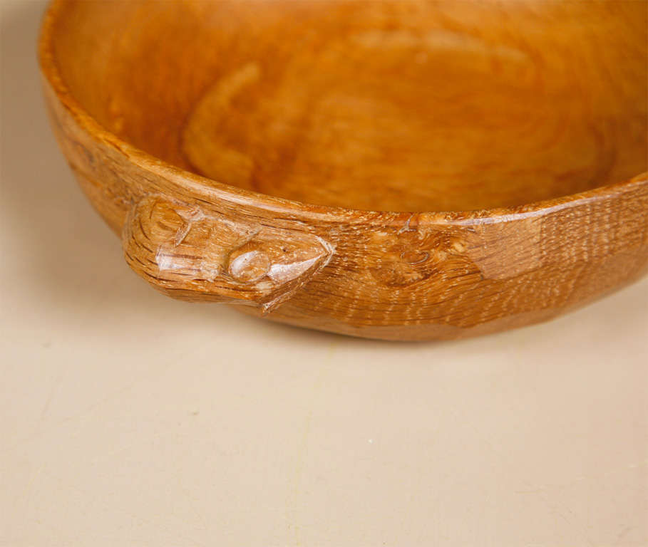 An Oak Nut Bowl by Robert "Mouseman" Thompson at 1stDibs