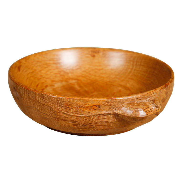 An Oak Nut Bowl by Robert "Mouseman" Thompson at 1stDibs