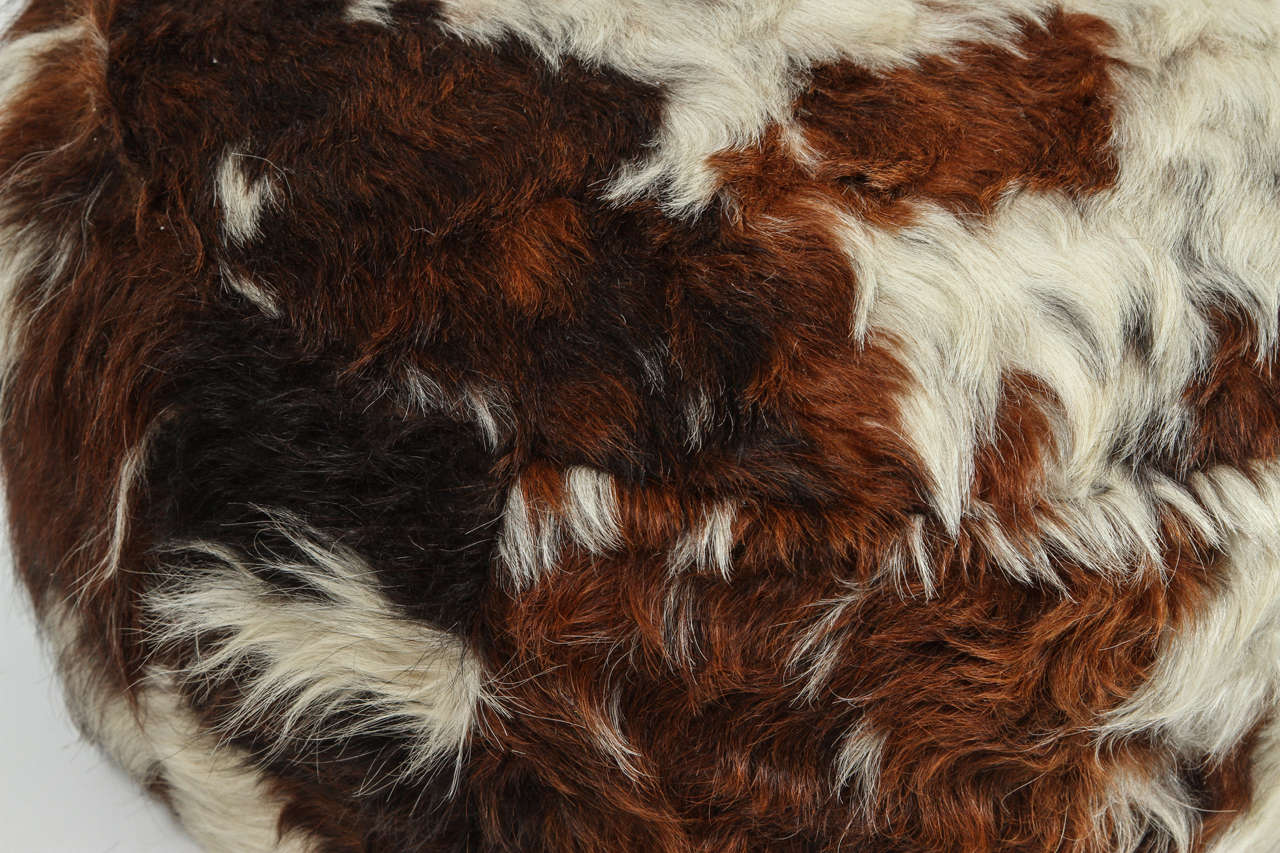 Cowhide Leather Pouf Ottoman at 1stDibs | cowhide pouf ottoman, cowhide ...