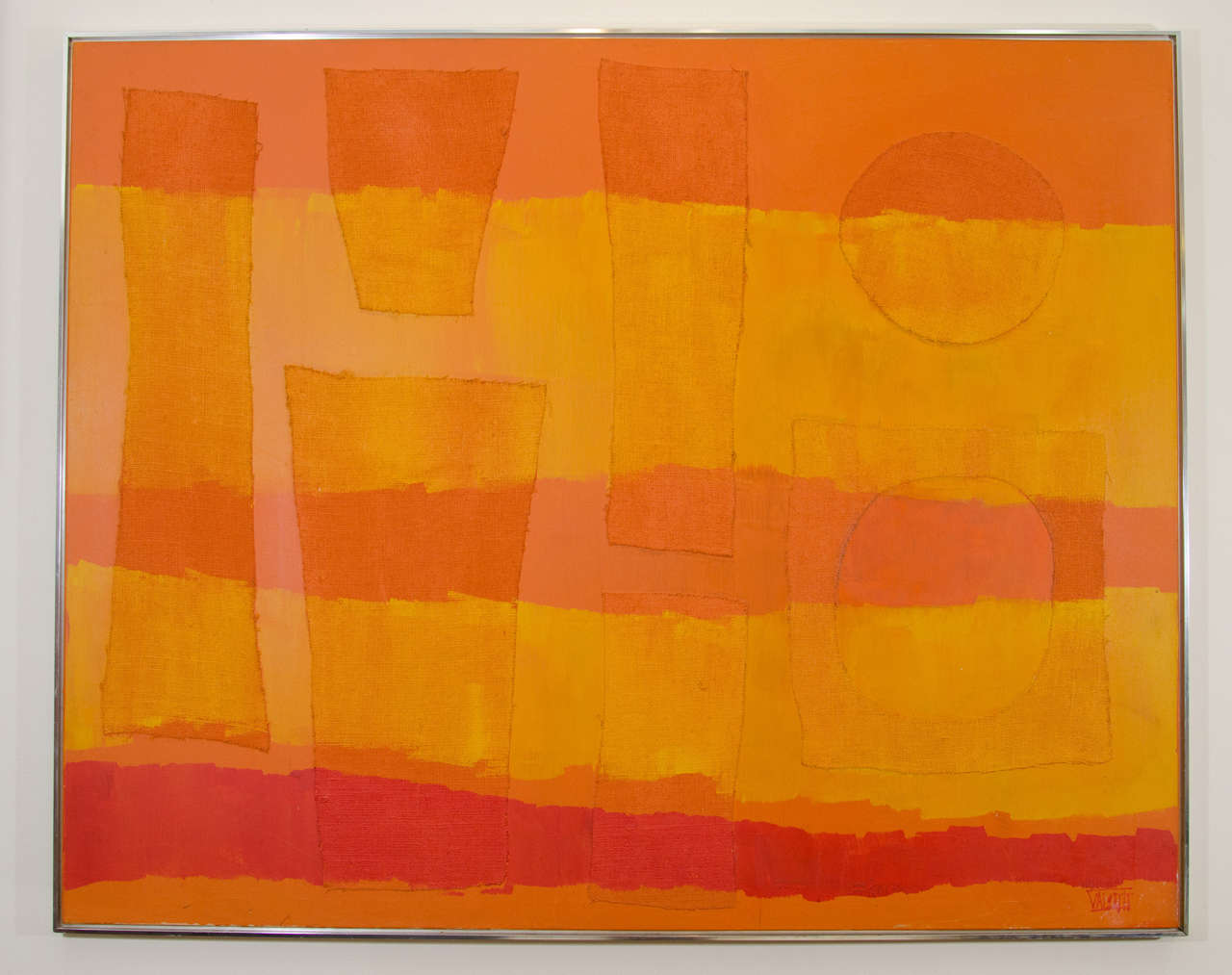 Mid-Century Oil and Mixed Media Painting by Italo Valenti, Signed at ...