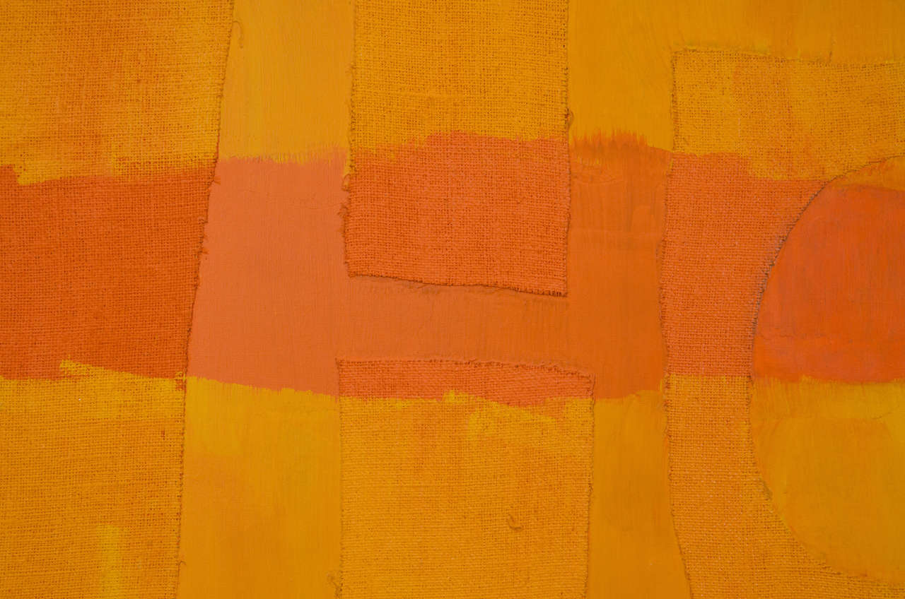 Mid-Century Oil and Mixed Media Painting by Italo Valenti, Signed at ...