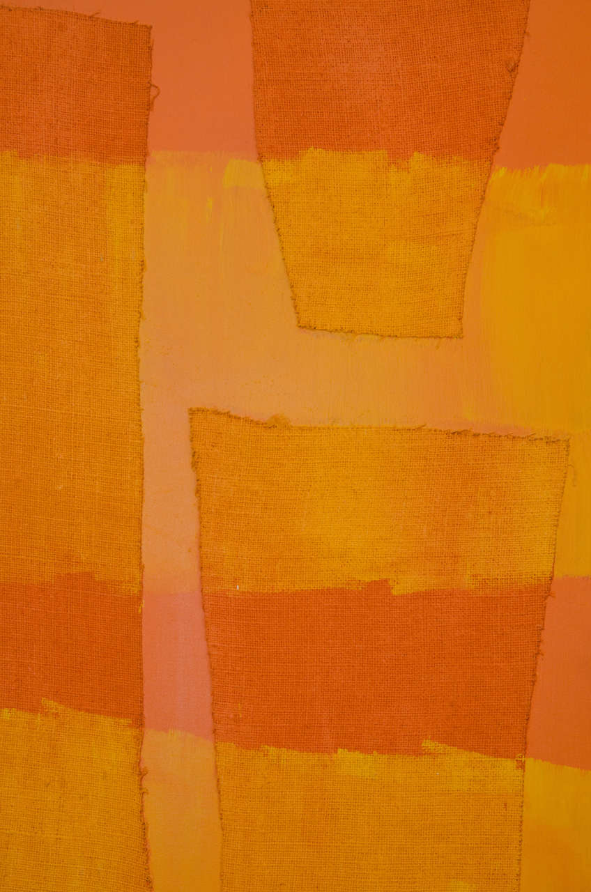 Mid-Century Oil and Mixed Media Painting by Italo Valenti, Signed at ...