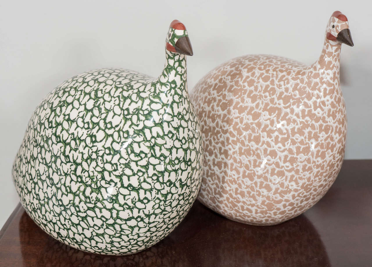 Ceramic Guinea Hens at 1stDibs