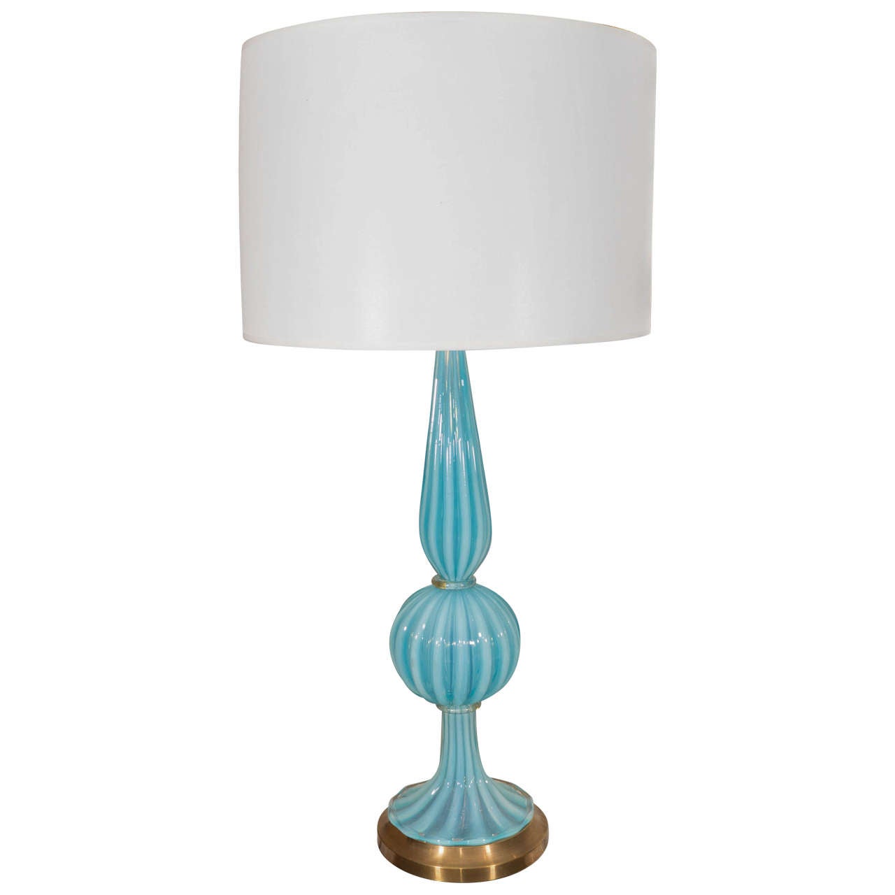 Blue Murano Glass Lamp at 1stDibs