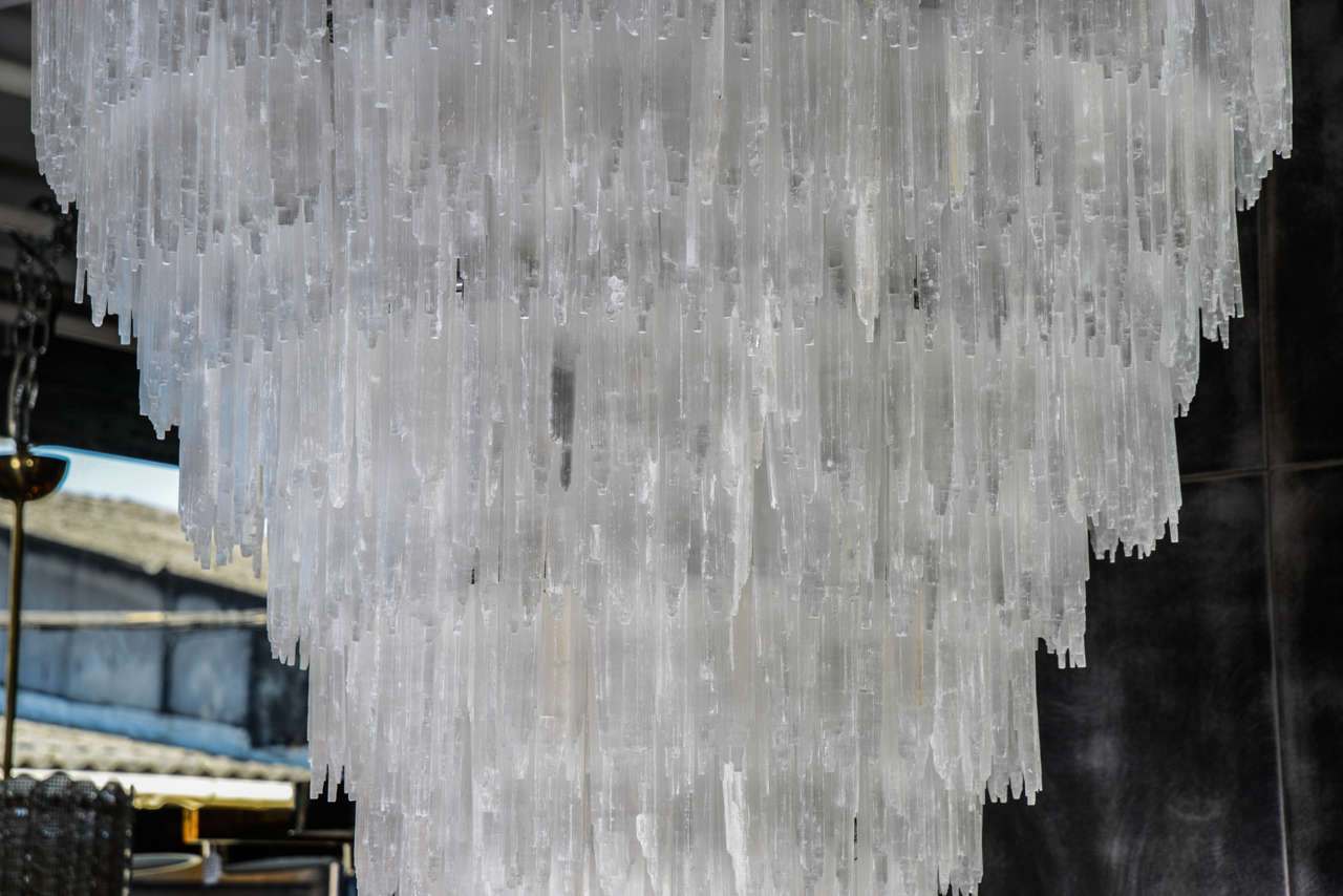 One of a Kind Metal and Selenite Chandelier at 1stDibs | one of a kind ...