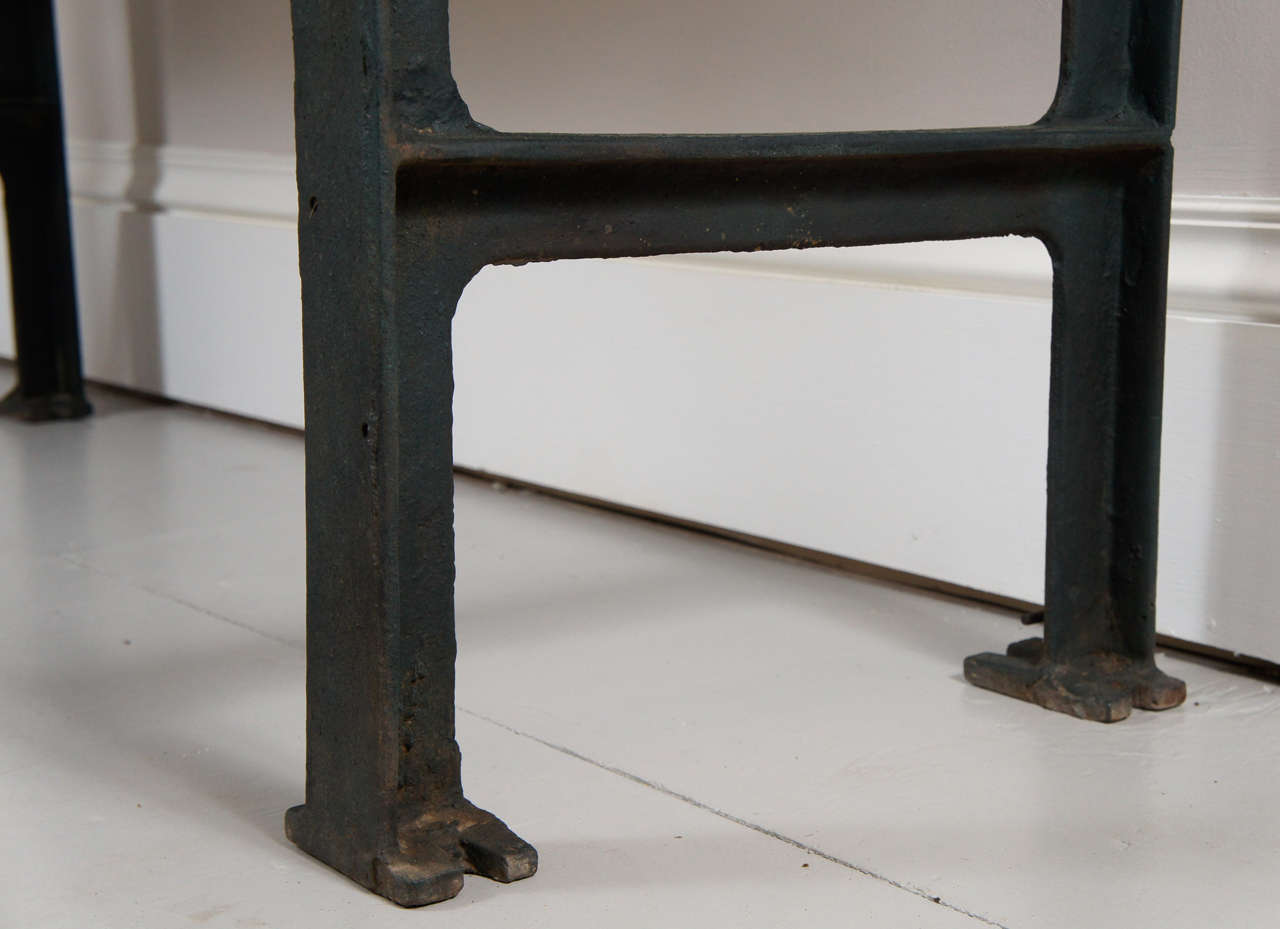 Industrial 34" High Two Drawer Work Table at 1stDibs