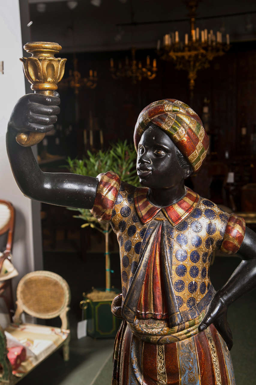 Italian Polychromed Blackamoor at 1stdibs