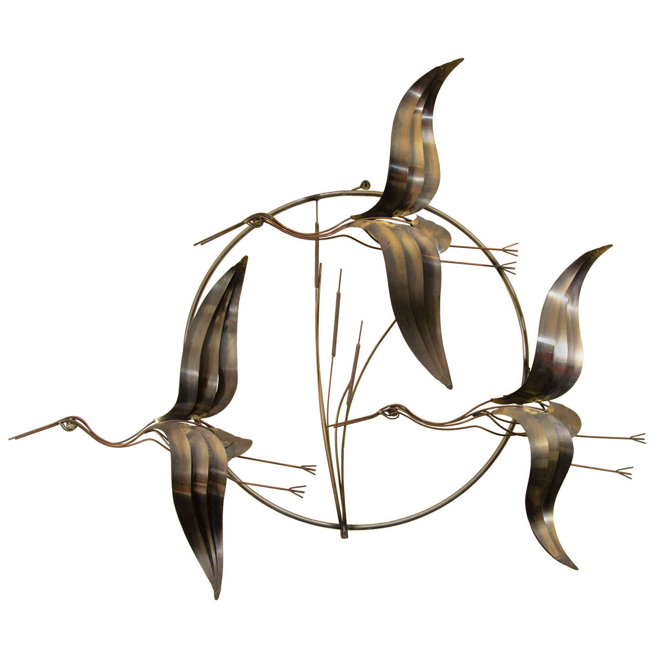 Curtis Jere Flying Geese Wall Sculpture at 1stDibs