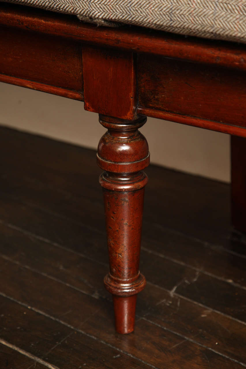 19th Century Irish, Mahogany Long Seat Bench at 1stDibs