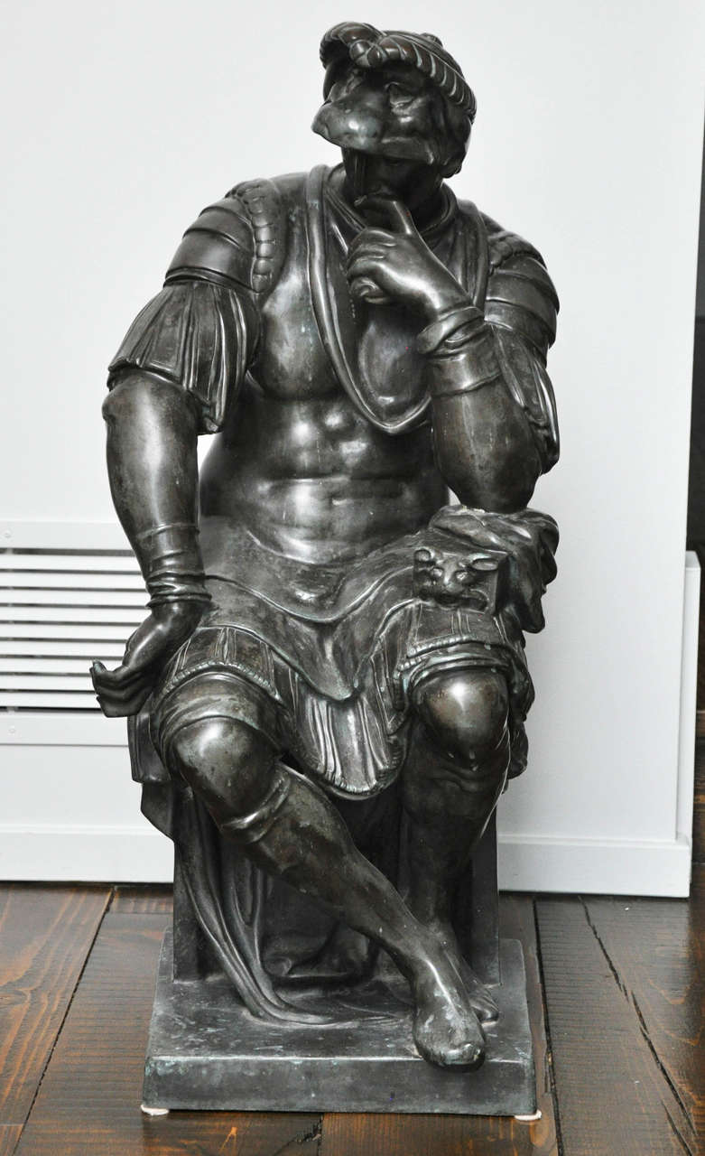 Lorenzo de' Medici, Almost Life-Size Bronze Sculpture after ...
