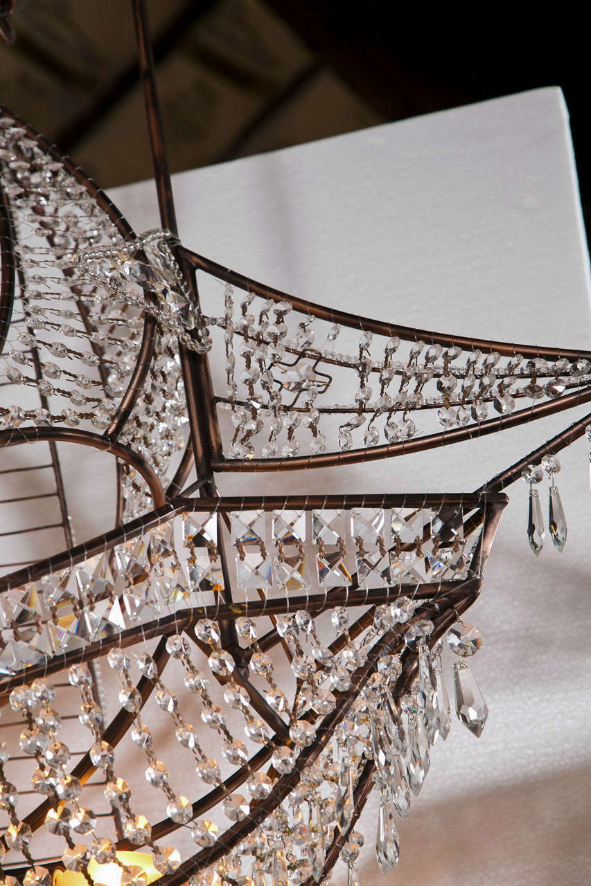 Decorative Iron and Crystal Ship Chandelier at 1stDibs | ship crystal ...