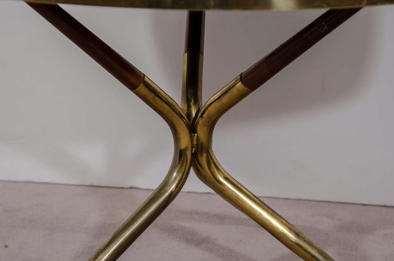 Spectacular Pair of Triangular Italian Tiled Side Tables on Tripod ...