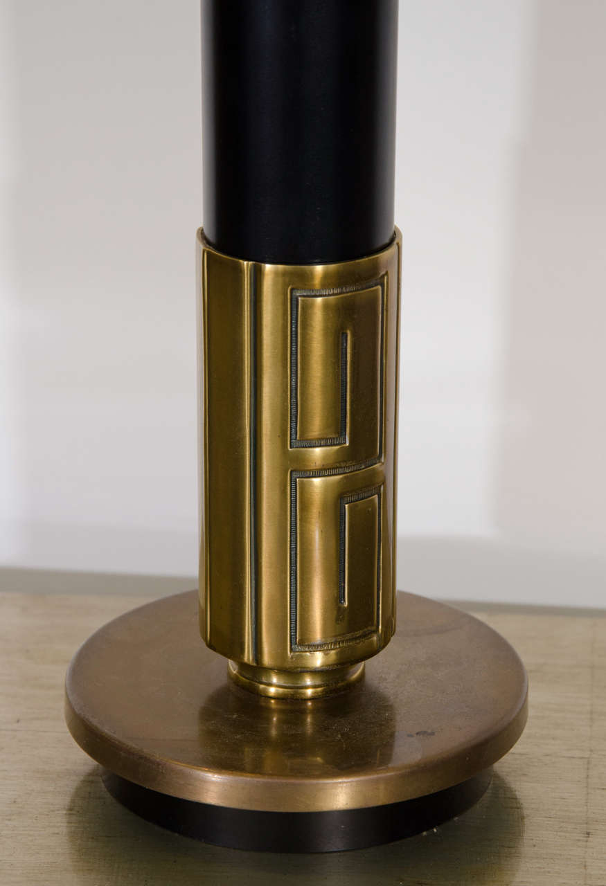 A Pair of Mid Century Lamps with Greek Key Detail at 1stDibs