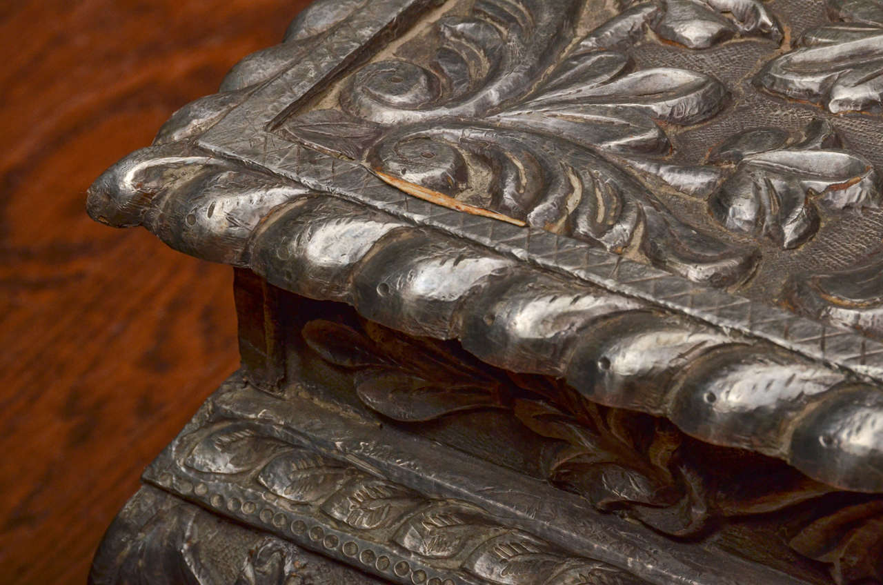 Indian Hammered Silver Prayer Table with Chippendale Inspired Feet For ...