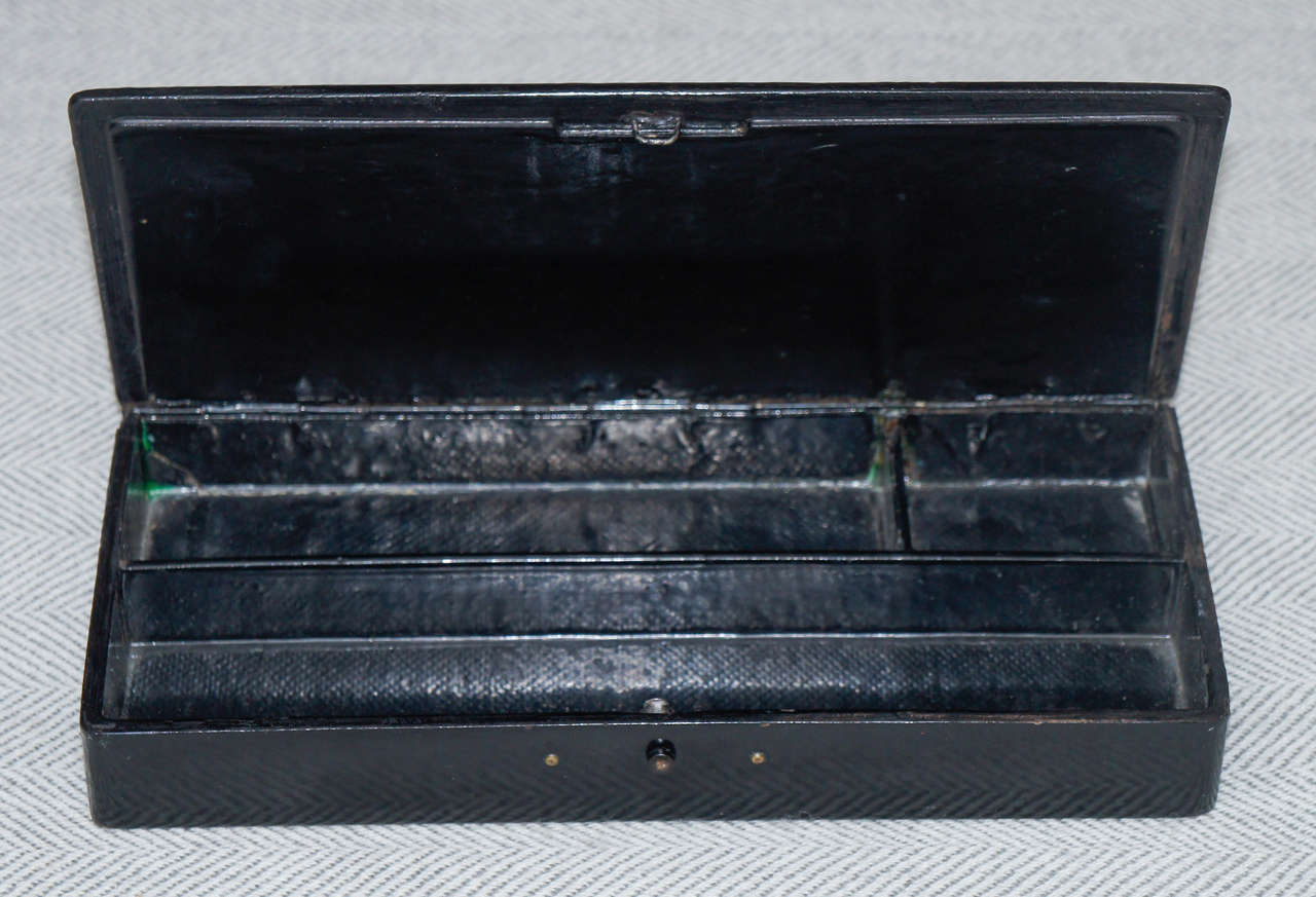 Louis Philippe Papier Mâché Pen Box with Mother of Pearl Decorative ...