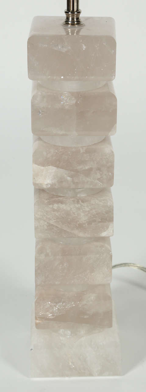 Stacked Rock Crystal Lamp For Sale at 1stDibs | stacked rock lamp, rock ...