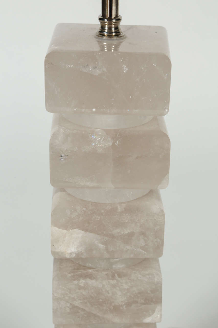Stacked Rock Crystal Lamp For Sale at 1stDibs | stacked rock lamp, rock ...