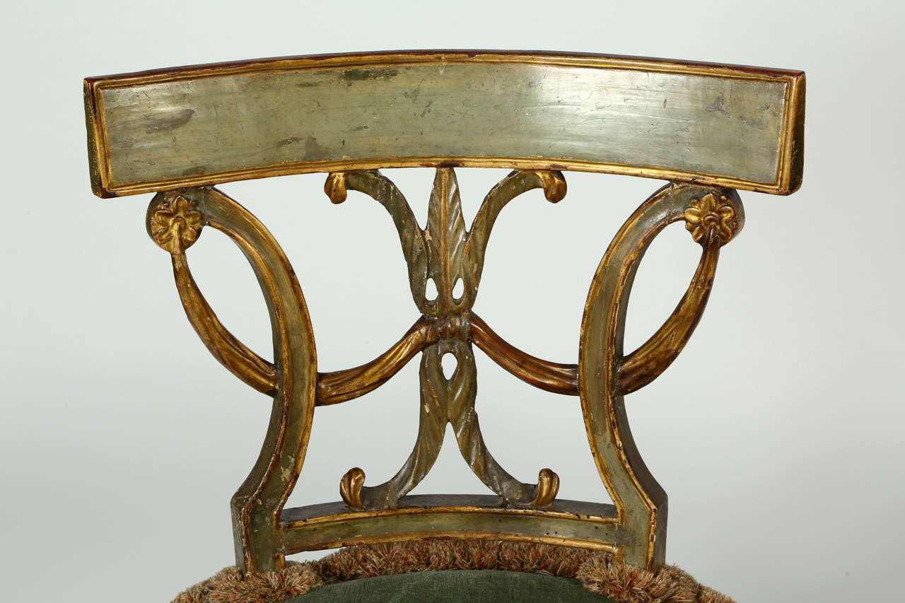 Pair of 18th Century Italian Neoclassical Style Paint Decorated Side ...