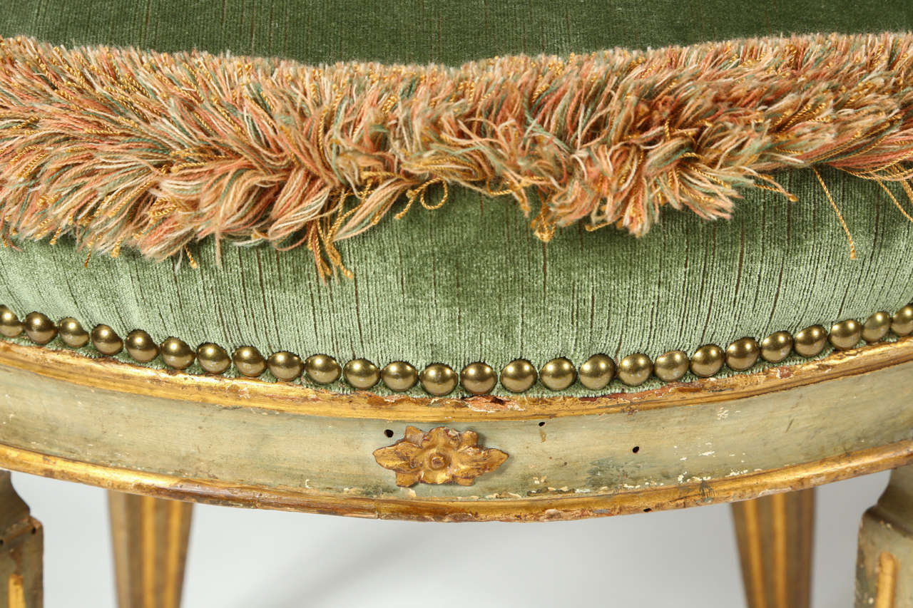 Pair of 18th Century Italian Neoclassical Style Paint Decorated Side ...