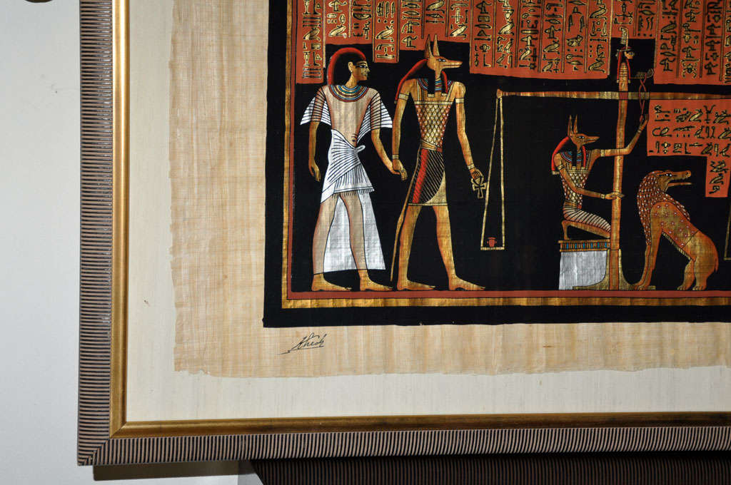 Framed Egyptian Papyrus at 1stDibs | how to frame egyptian papyrus ...